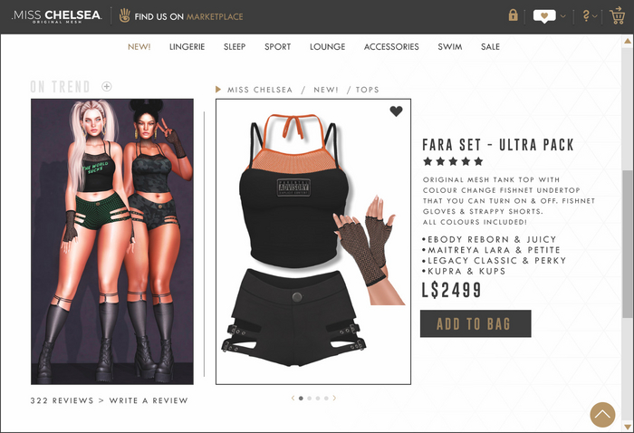 Second Life Marketplace - .miss chelsea. Fara Set - Ultra Pack